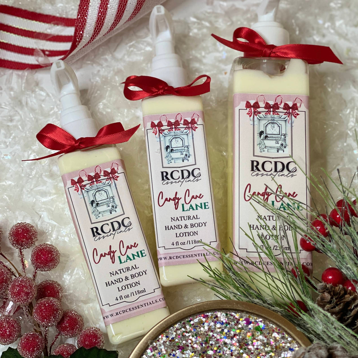 Candy Cane Lane ~ Luxury Natural Hand & Body Lotion – RCDCessentials